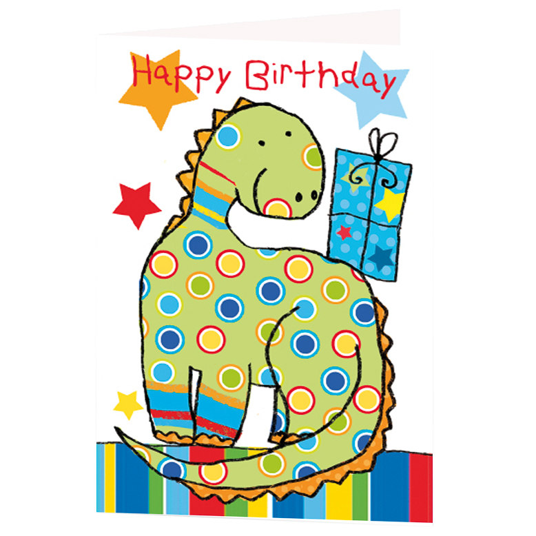 Dinosaur Birthday Card Greeting Cards
